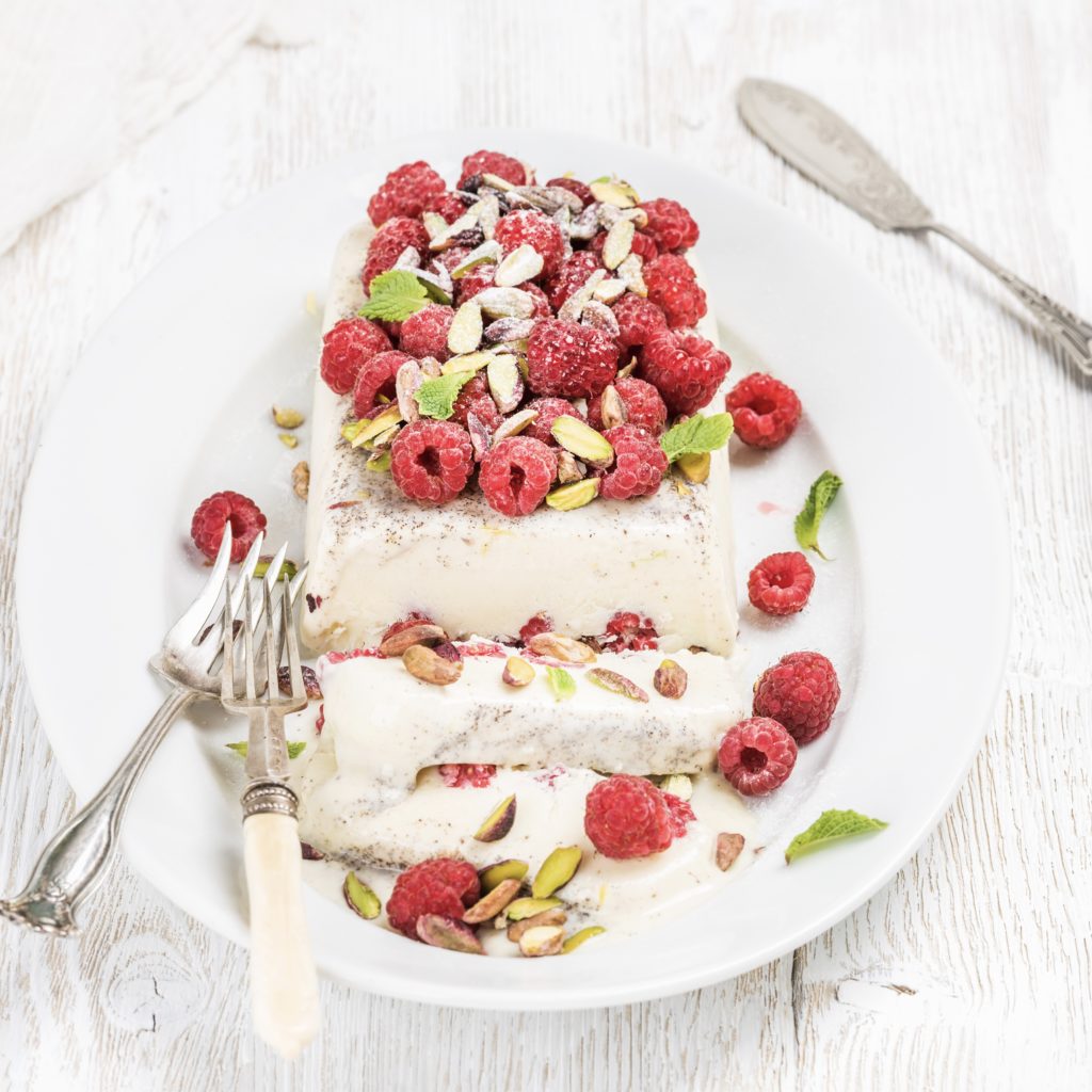 Raspberry and pistachio semifreddo - Supamart IGA