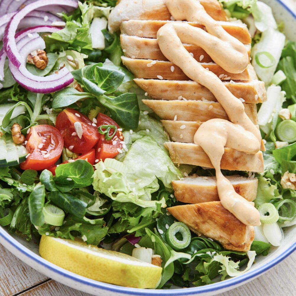 Grilled Chicken Salad with Peri Peri Sauce - Supamart IGA